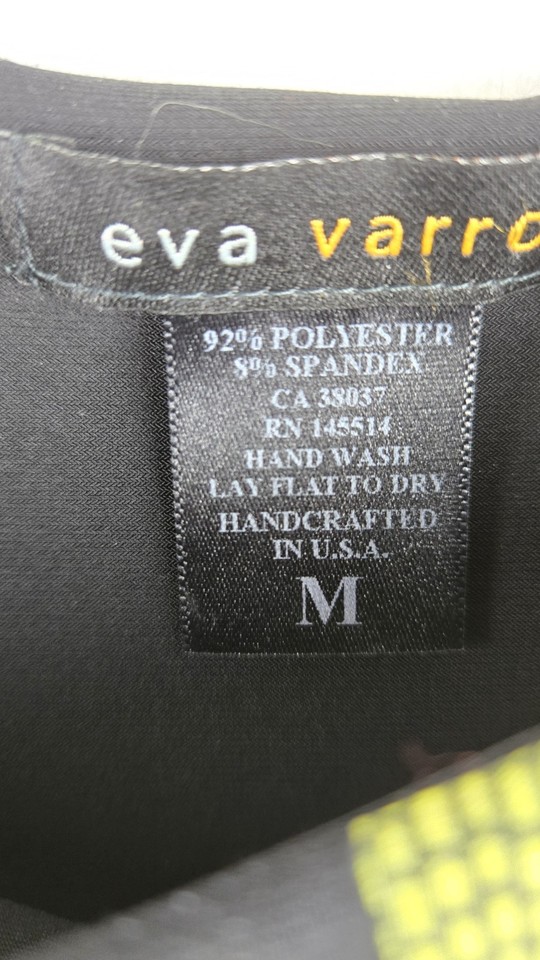 EVA VARRO Slinky Stretch Gorgeous Art Layered Tunic Top Size Medium | eBay