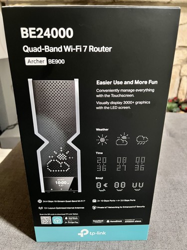 TP-Link Archer BE24000 Quad-Band Wi-Fi 7 Router 6GHz, 5GHz, 2.4GHz ...