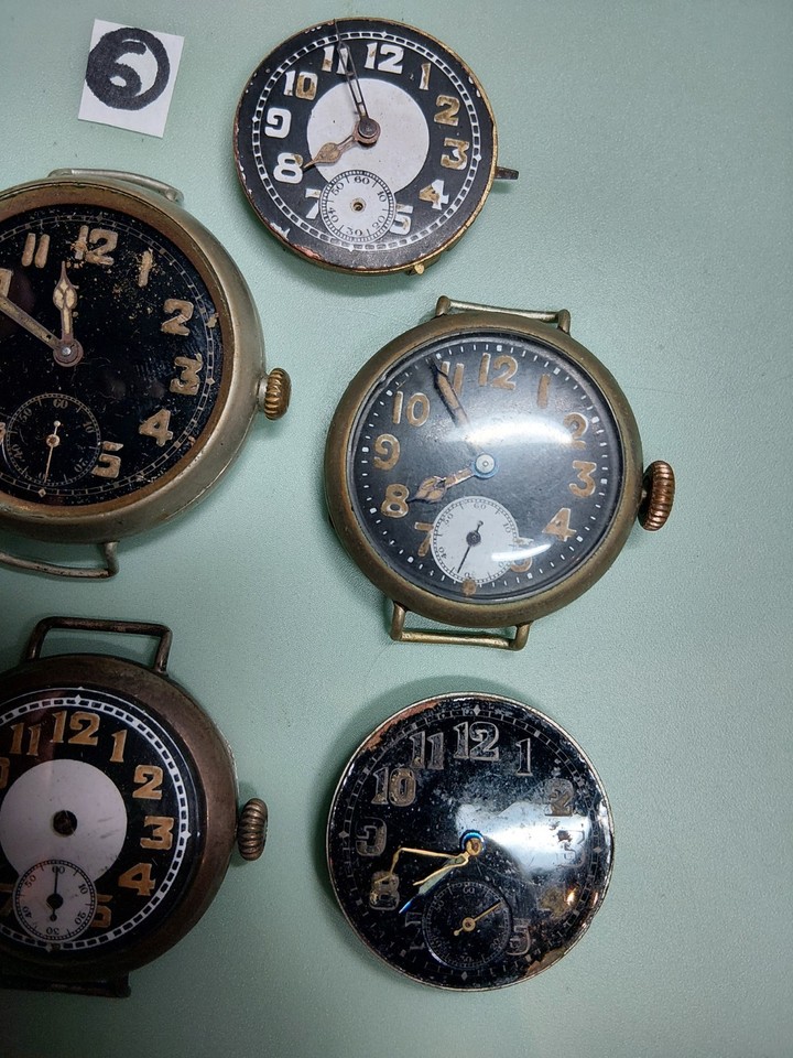 Rare WW1 Trench Watch Lot Of Unusual Dials Black Rare | eBay