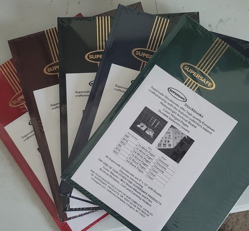 Supersafe Stock Book 16-64 White or Black Pages Various Colors 9" x 12 ...