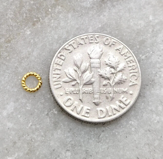 Sold as a pack of 4 18k Gold Jump Ring Bead Size 4MM KC1335 | eBay