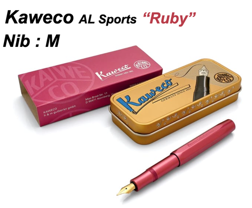 Kaweco Fountain Pen collection Al Sports Ruby Gold Nib M NEW With BOX ...