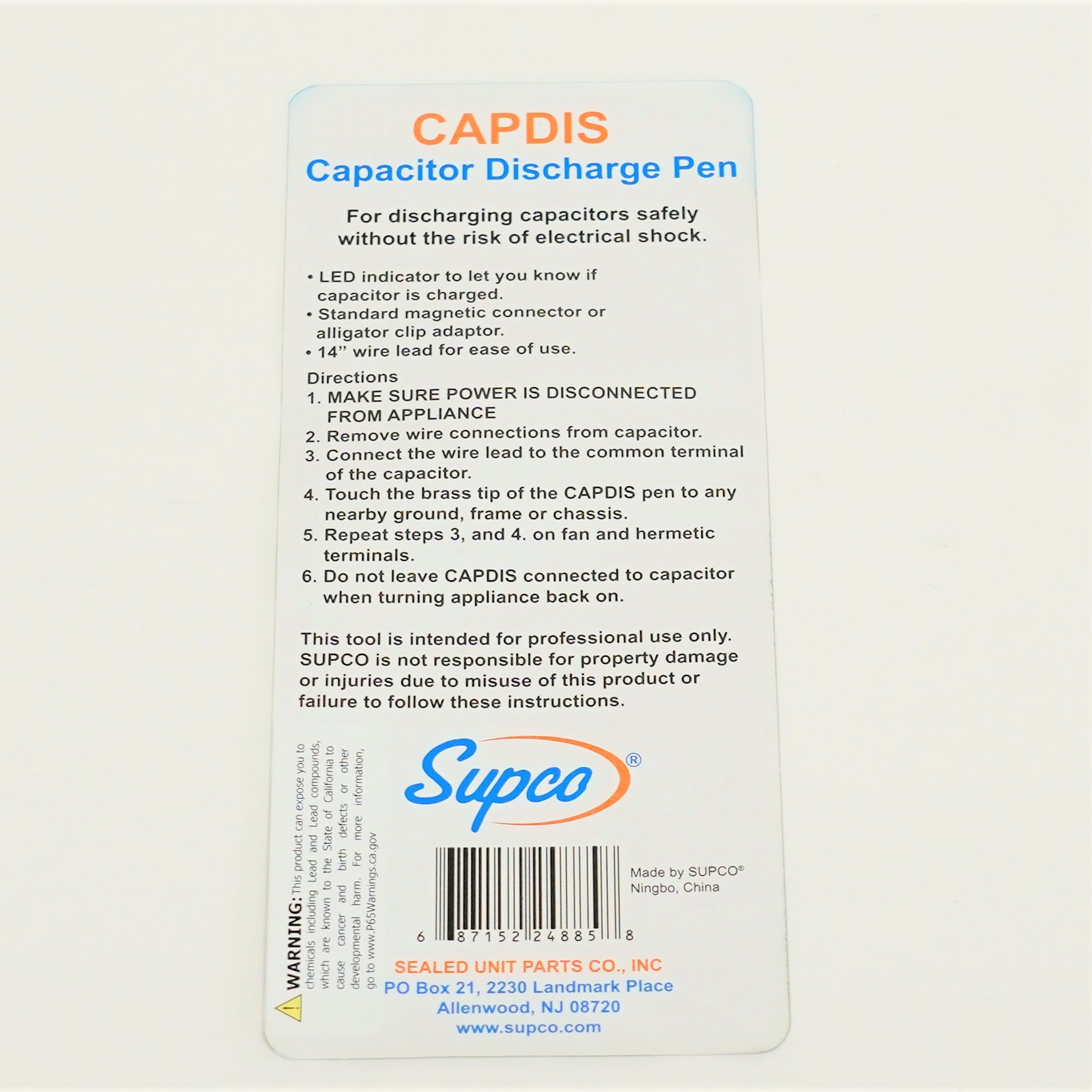 Supco Magjumper CAPDIS for Discharging Capacitor Safely Without Risk of ...