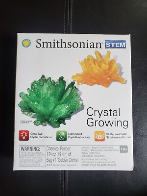 Smithsonian Crystal Growing STEM Grow Two Crystal Formation BRAND NEW ...