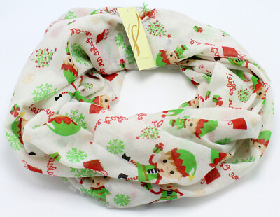 New Collection 18 Women's Holiday Christmas Elf Infinity Loop Scarf # ...