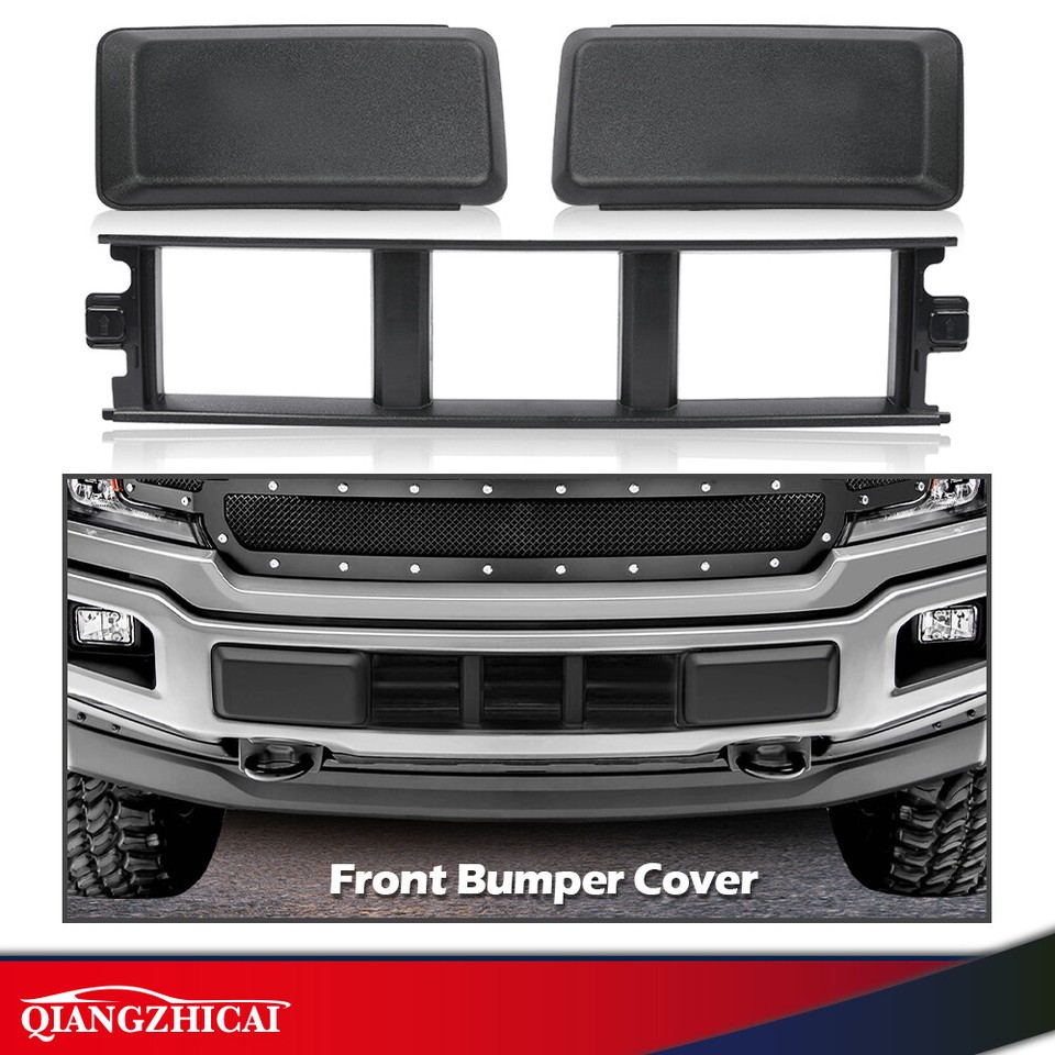Fit For Ford F150 Front Bumper Cover Lower Grille Trim Panel Black 2018 ...