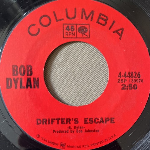 Bob Dylan 1969 Drifter’s Escape / I Threw It All Away 45 RPM Vinyl Record | eBay
