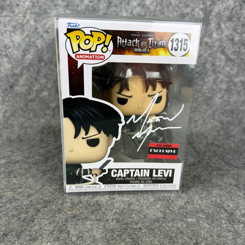 Attack On Titan Captain Levi 1315 Signed By Matthew Mercer Funko Pop ...