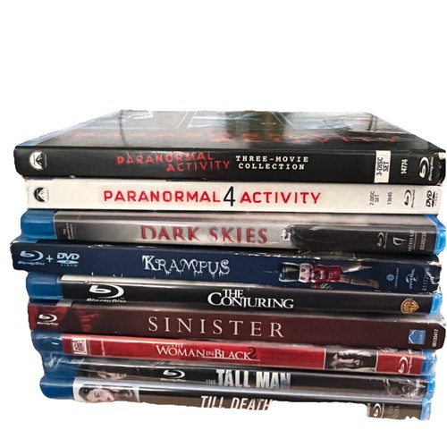 Lot Of 9 Blu-ray Movies Horror 3 sealed *paranormal 4 Missing DVD Disc ...