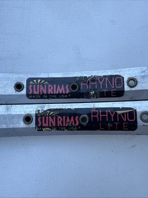 Sun Rhyno Lite 26x1.5 27mm Wide BMX DJ MTB Rims Wheels Mid School ...