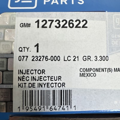 GM Genuine Parts Fuel Injector 12732622 | eBay