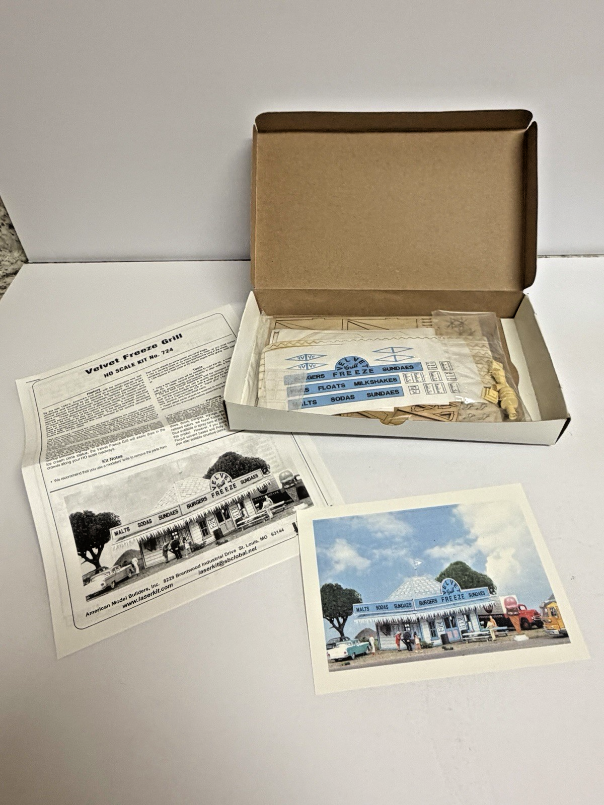 American Model Builders LaserKit HO Scale Kit #724 Velvet Freeze Grill ...