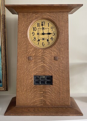Rare 1991 Mechanical Movement Stickley Tall Mission Mantel Clock VGC 1 ...
