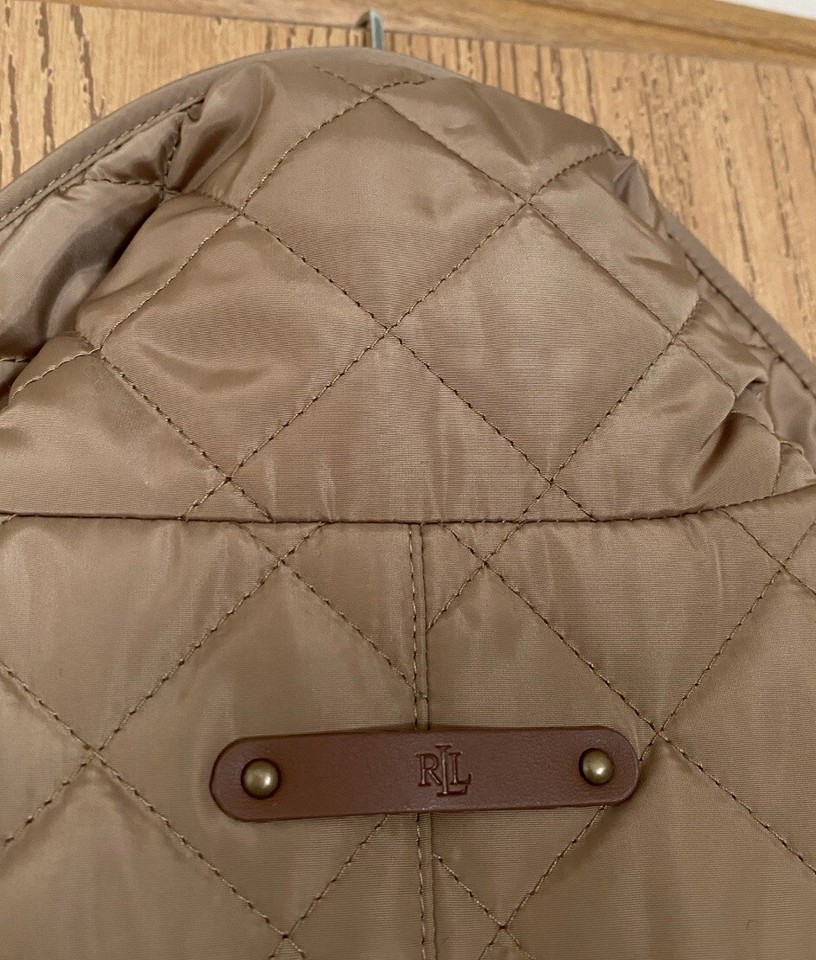 *NWT* RALPH LAUREN Quilted Crest High Neck Vest CAMEL Sz XS | eBay