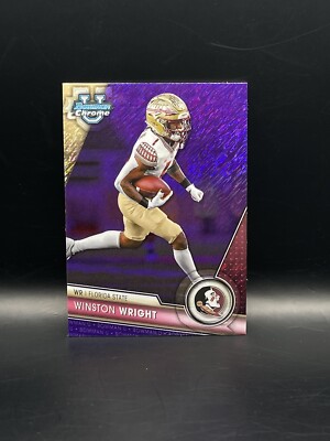 2023 Bowman Chrome Winston Wright Florida State Purple Shimmer Refractor SP #82 | eBay