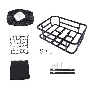 Bike Rear Basket Metal Bike Rear Rack Rear Bicycle Basket for Mountain ...