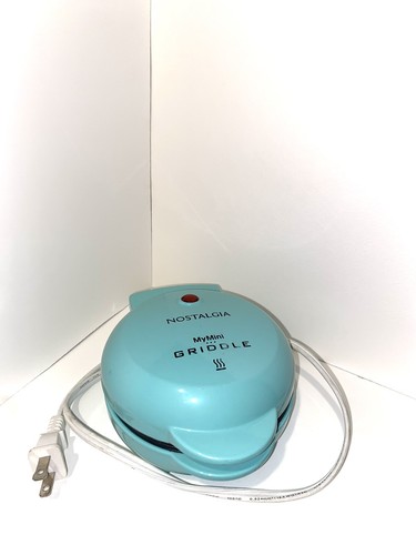 Nostalgia My Mini Non-Stick Electric Compact Griddle Aqua Small ...