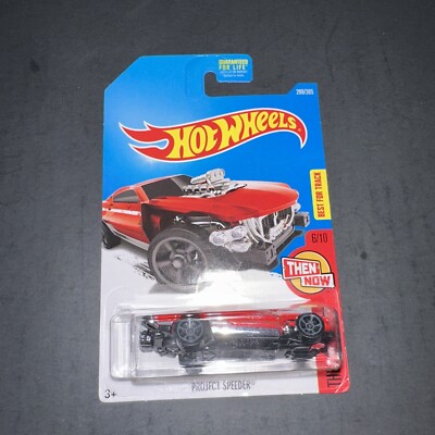 2017 Hot Wheels #289 Then and Now 6/10 PROJECT SPEEDER Red w/Gray MC5 ...