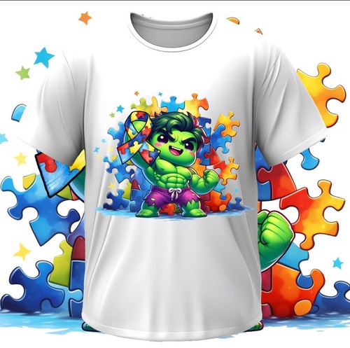 T-shirt Autism autistic puzzle Hulk | eBay