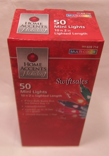 Home Accents TOL-50LA-M - 50 Multi-Color Incandescent Holiday Mini ...