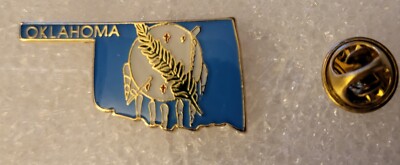 Oklahoma State Flag Map lapel pin | eBay