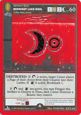 Midnight Lake Sigil Holographic Wilderness MetaZoo Games 2022 Trading ...