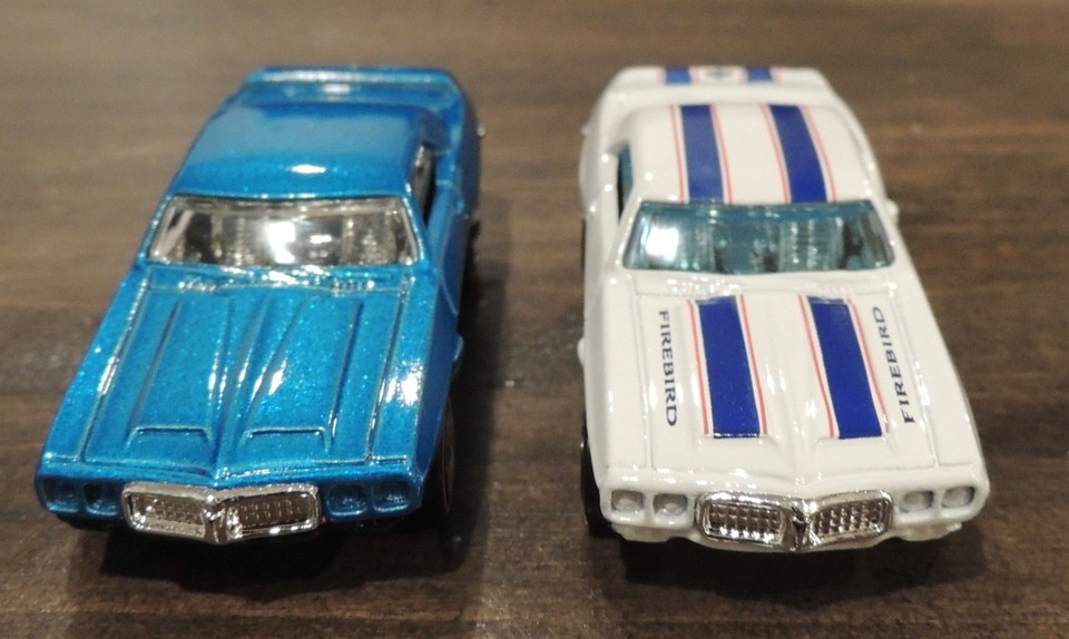 Hot Wheels 69 1969 Pontiac Firebird Lot of 2, 2006 Redline Blue, Trans ...