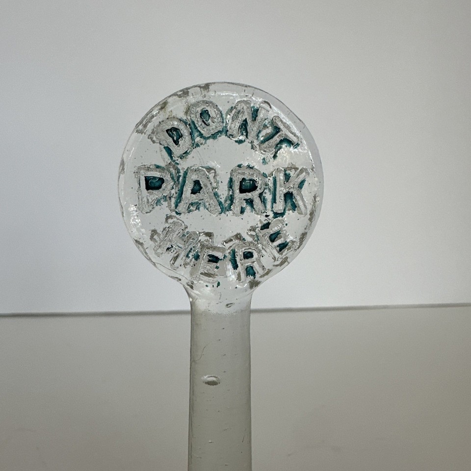 1920s DON'T PARK HERE Street SIGN Glass CANDY CONTAINER Antique USA | eBay