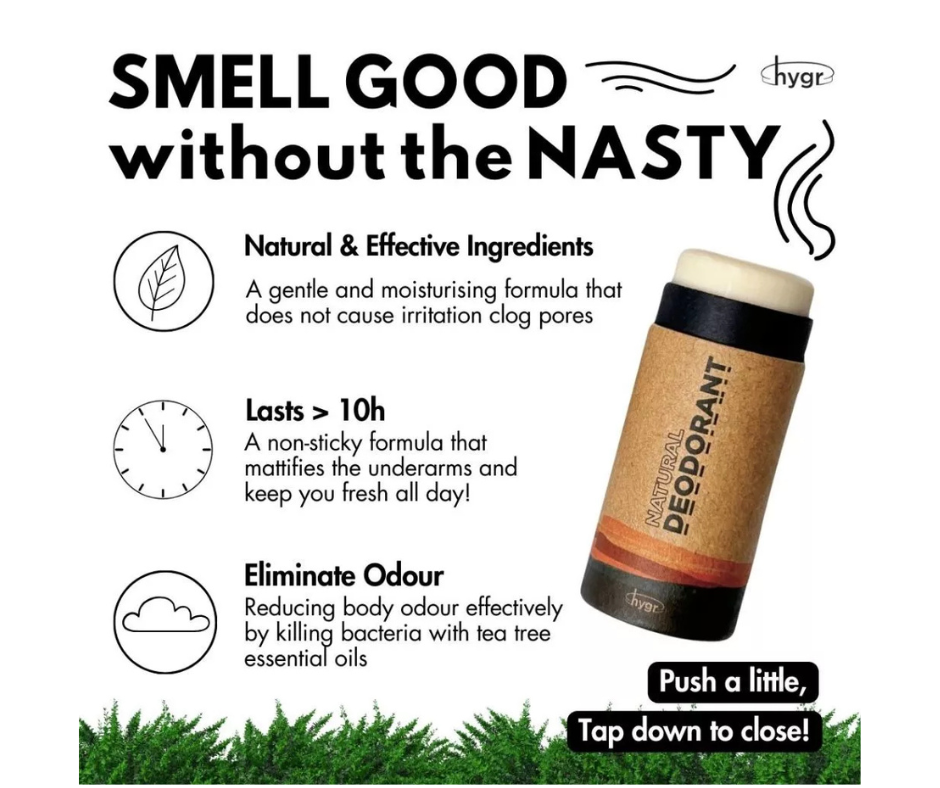 Hygr Natural 'Zen' Deodorant Stick For Smelly Armpit 100% Natural Smell ...