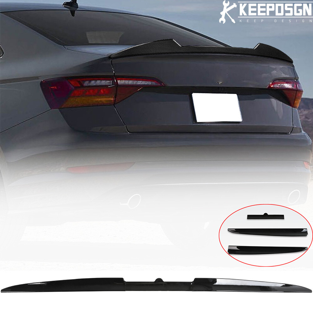 For 2000-2023 VW Jetta Rear Trunk Spoiler Lip Roof Tail Wing Gloss ...