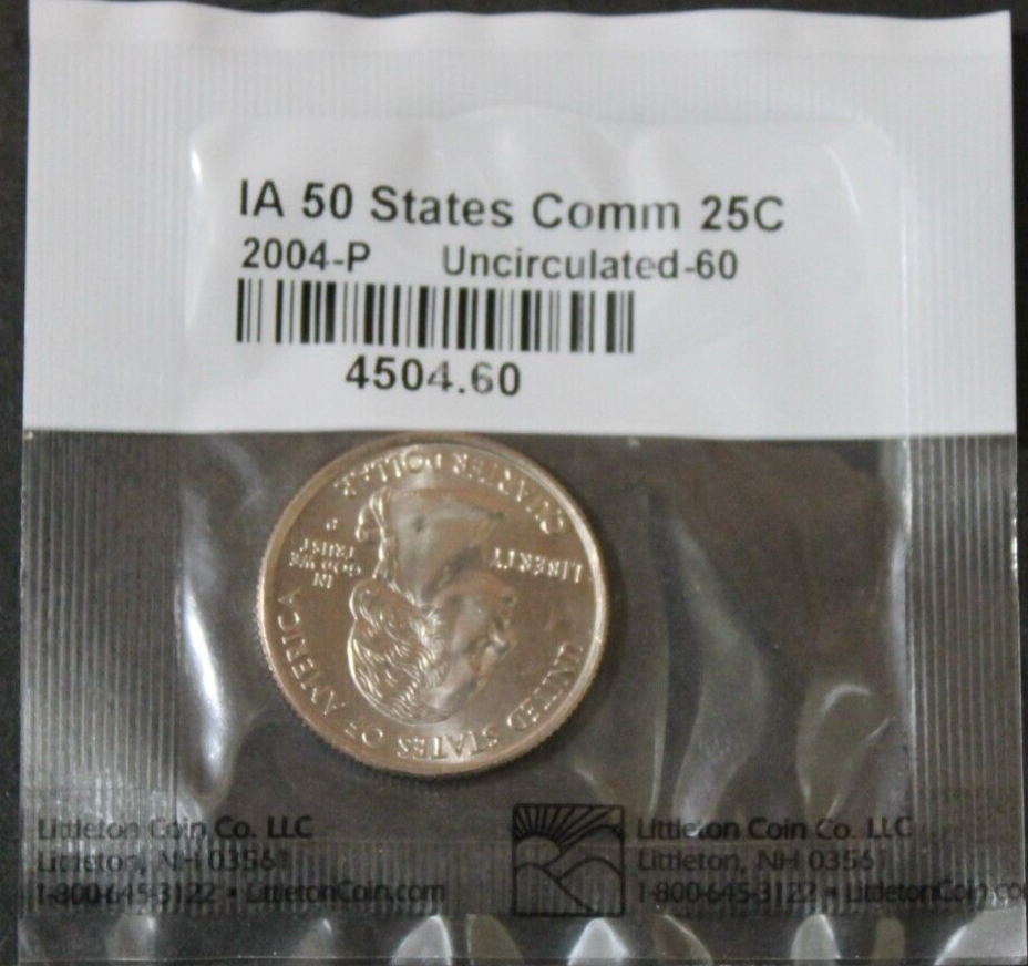 2004-P Iowa State Quarter - Uncirculated 60 - Littleton Coin Co. | eBay