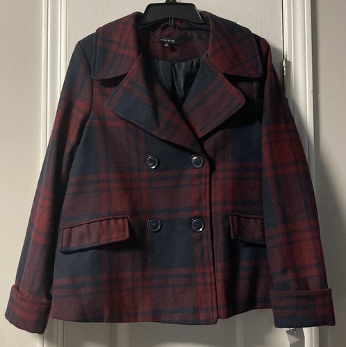 Women’s Larry Levine Plaid Peacoat Size S. MSRP: $100.00 | eBay