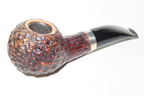 SAVINELLI 320 KS HALF BENT AUTHOR 9MM PIPE W/ STERLING SILVER BAND ...