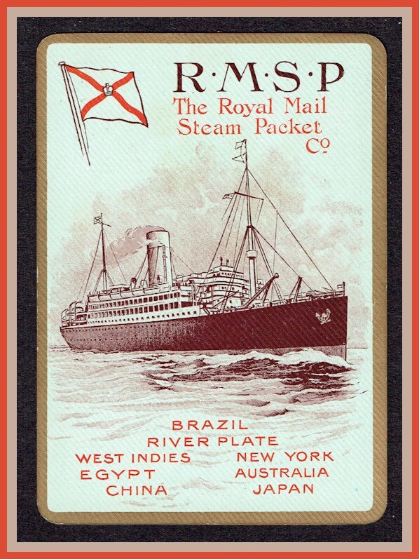 934 Antique Royal Mail Steam Packet Company Single Darling & Sons Card ...