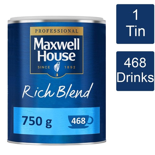 Maxwell House Rich Blend Instant Coffee Powder Tin 1 x 750g - 468 ...
