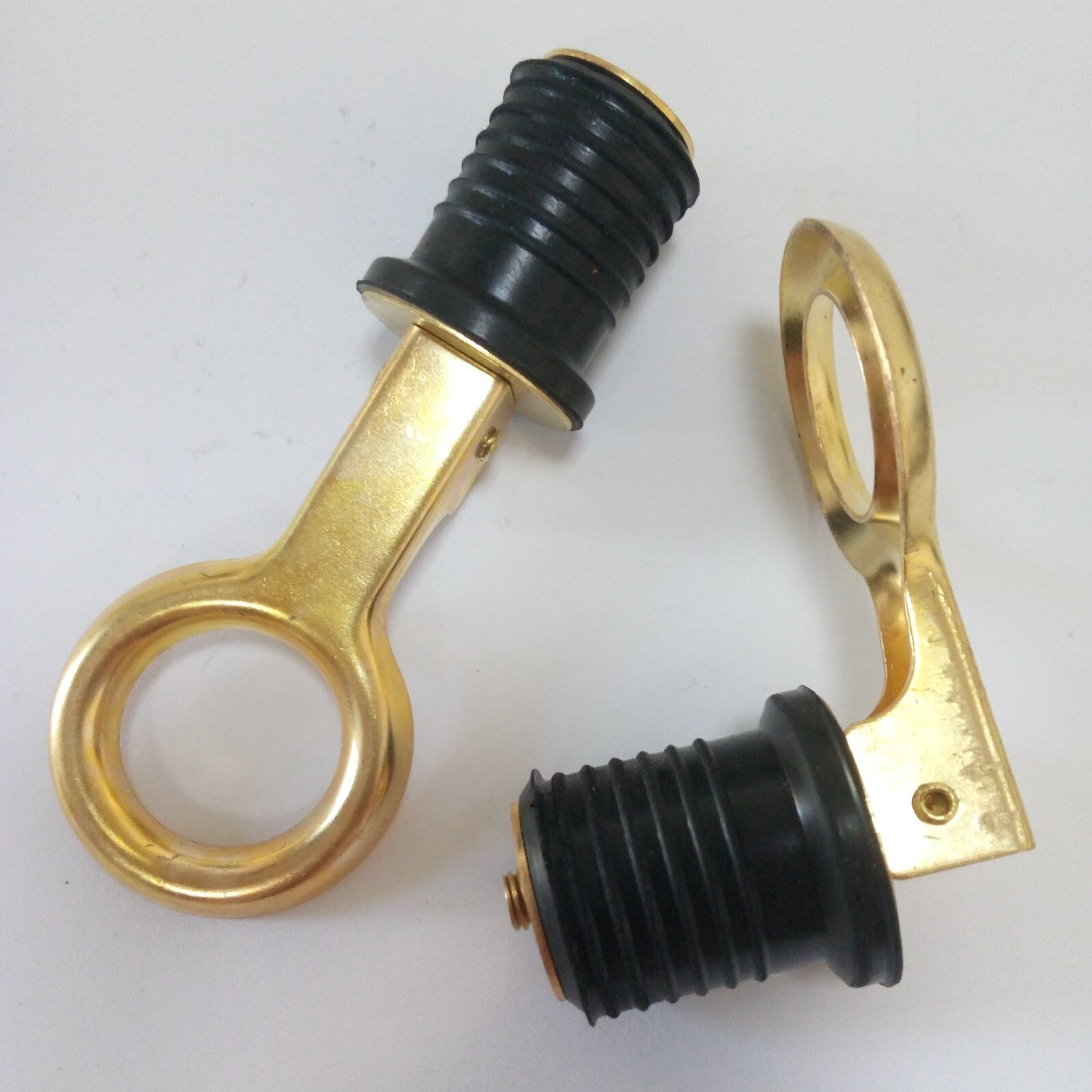 2 x 1" Drain Plug Rubber Brass Snap Flip Marine Boat Hull Livewell ...