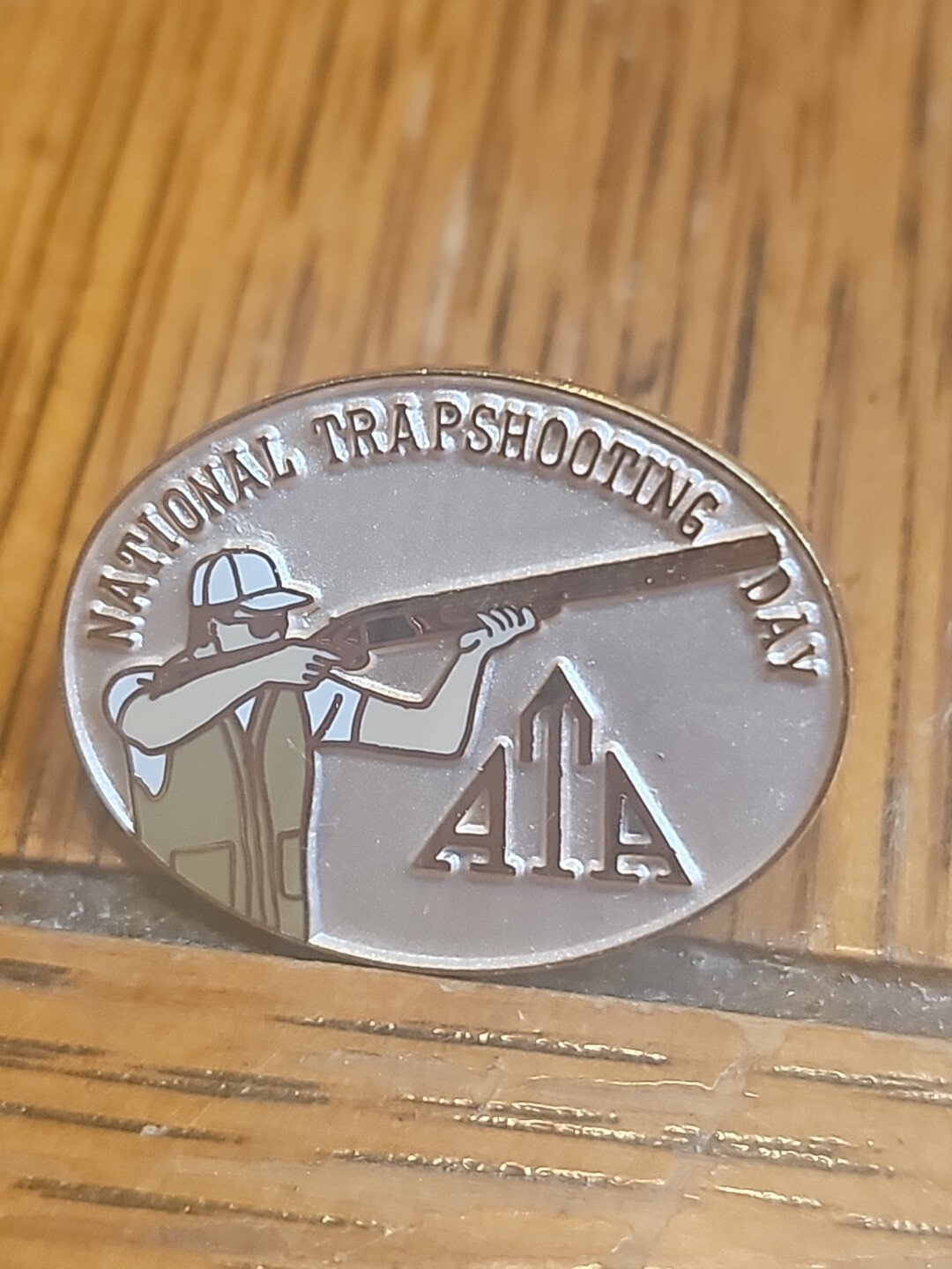 Vintage 1.125" Collectible Lapel Vest Hat Pin ATA National Trapshooting ...