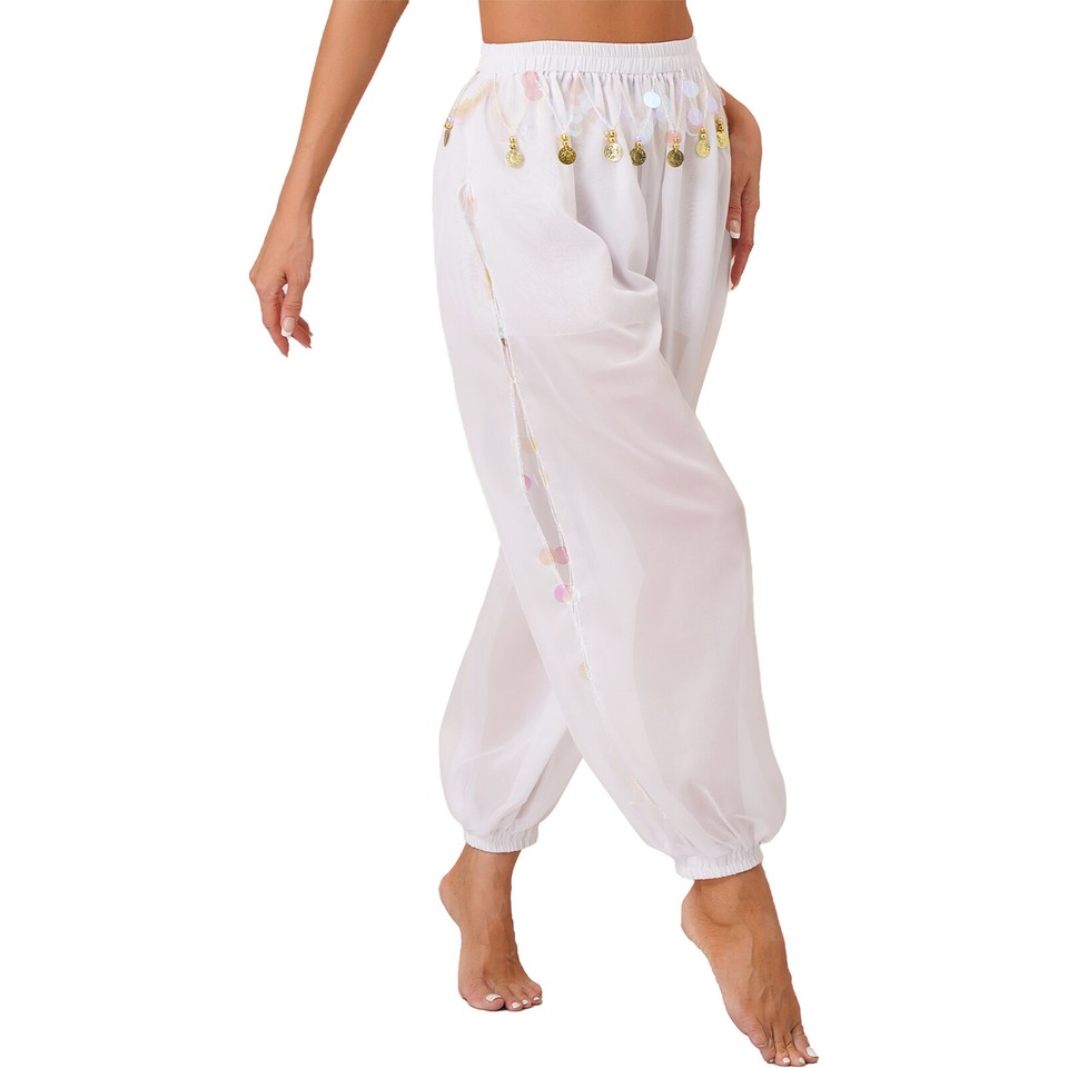 UK Women Belly Dance Costume Harem Tribal Baggy Arabic Trousers Lantern ...