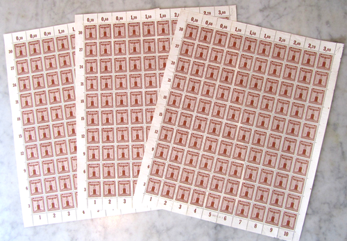 Germany Deutsches Reich Socialist Party Officials Stamps 3 Full Sheet ...