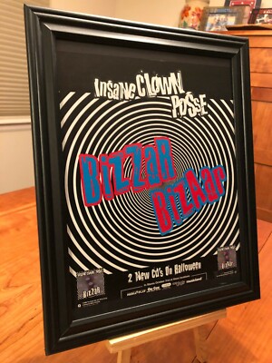BIG 10x13 FRAMED INSANE CLOWN POSSE "BIZZAR BIZAAR" 2000 LP ALBUM CD ...