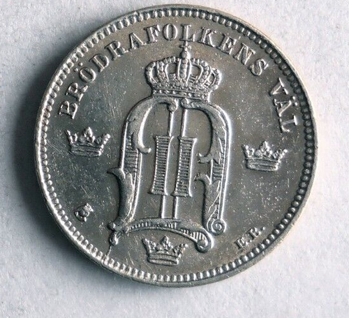 1904 SWEDEN 10 ORE - AU - EXCELLENT High Value Silver Coin - Lot #J8 | eBay