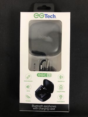 EG Tech EGC53 Wireless Bluetooth Earphones With Charging Case BRAND NEW ...