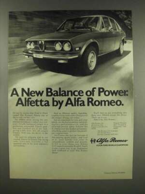 1976 Alfa Romeo Alfetta Car Ad - Balance of Power | eBay
