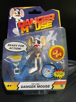 Danger Mouse Zip-Line Action Figure Fremantle Media Jazwares 3" TV Show ...