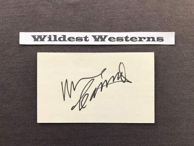 WILLIAM CONRAD Signed Card Autograph Fugitive CANNON Jay Ward Cartoons ...