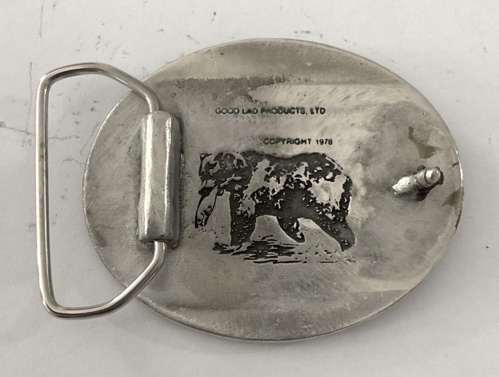 Belt Buckle, Elk, Silver Color, by Good Lad Products,… - Gem