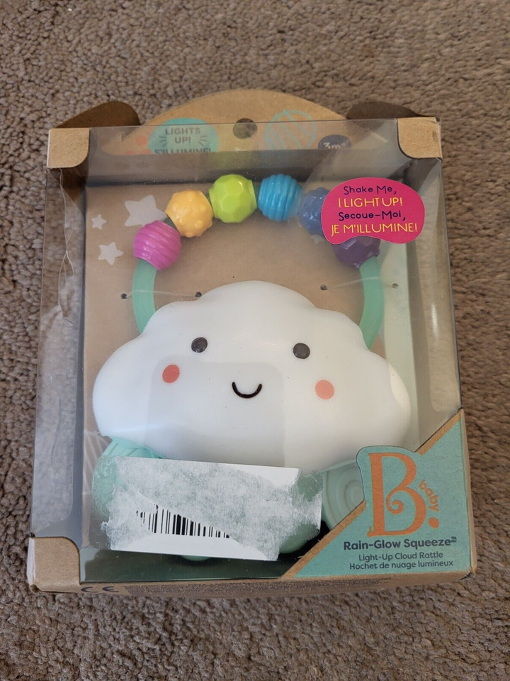 B. baby Light Up Cloud Rattle Rain Glow Squeeze Battat | eBay