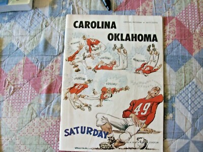1955 OKLAHOMA NORTH CAROLINA FOOTBALL PROGRAM College Football SOONERS ...