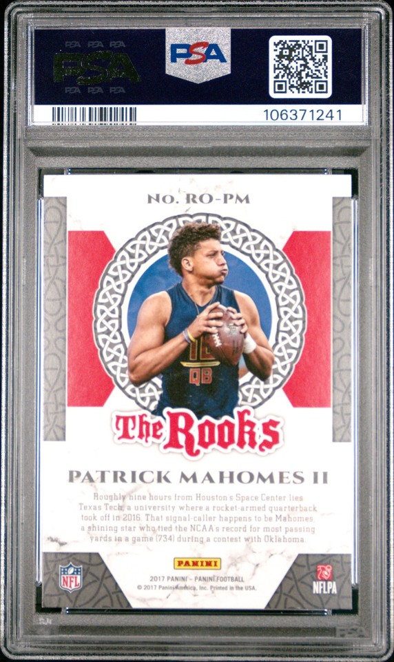 2017 Panini The Rooks #RO-PM Patrick Mahomes Ii The Rooks RC Rookie PSA ...