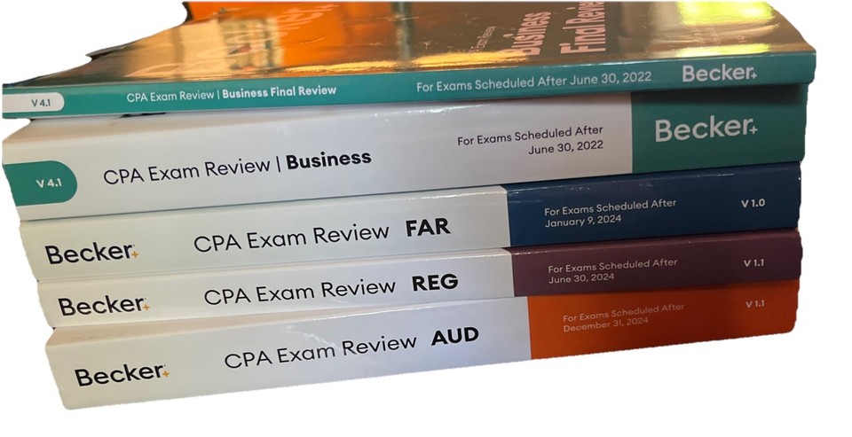Becker CPA Textbooks - FAR, REG, AUD, BUSINESS - 2022, 2024 Textbooks ...